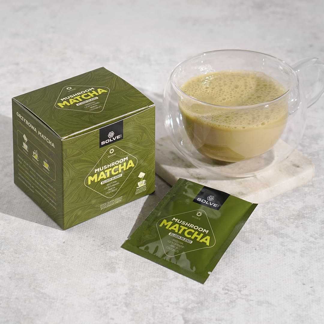 Mushroom Matcha Elixir 12 saszetek - Funkcjonalna herbata Mushroom Matcha Elixir 12 saszetek - Funkcjonalna herbata